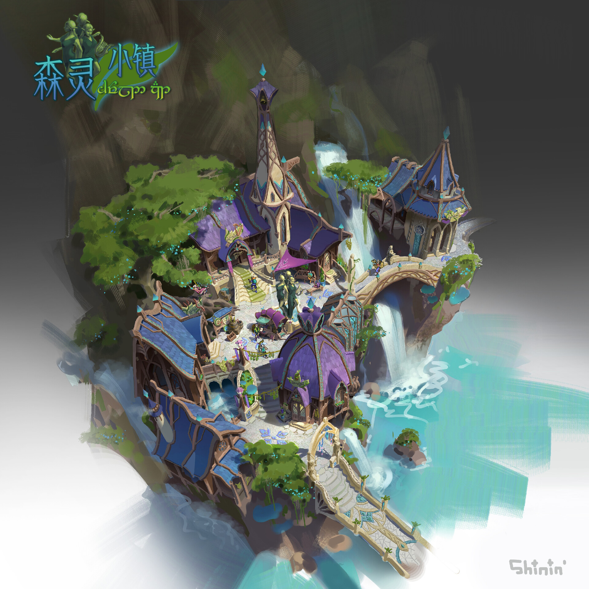 ArtStation - Elven Town