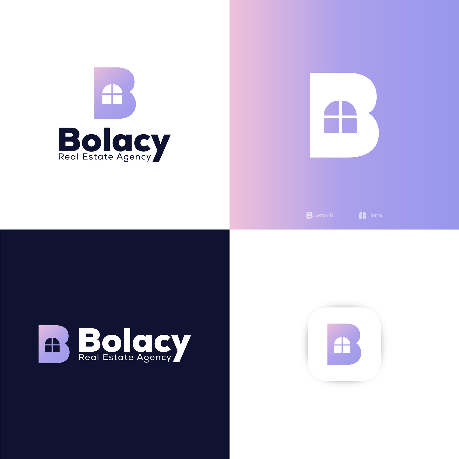 ArtStation - B Real Estate Logo Design