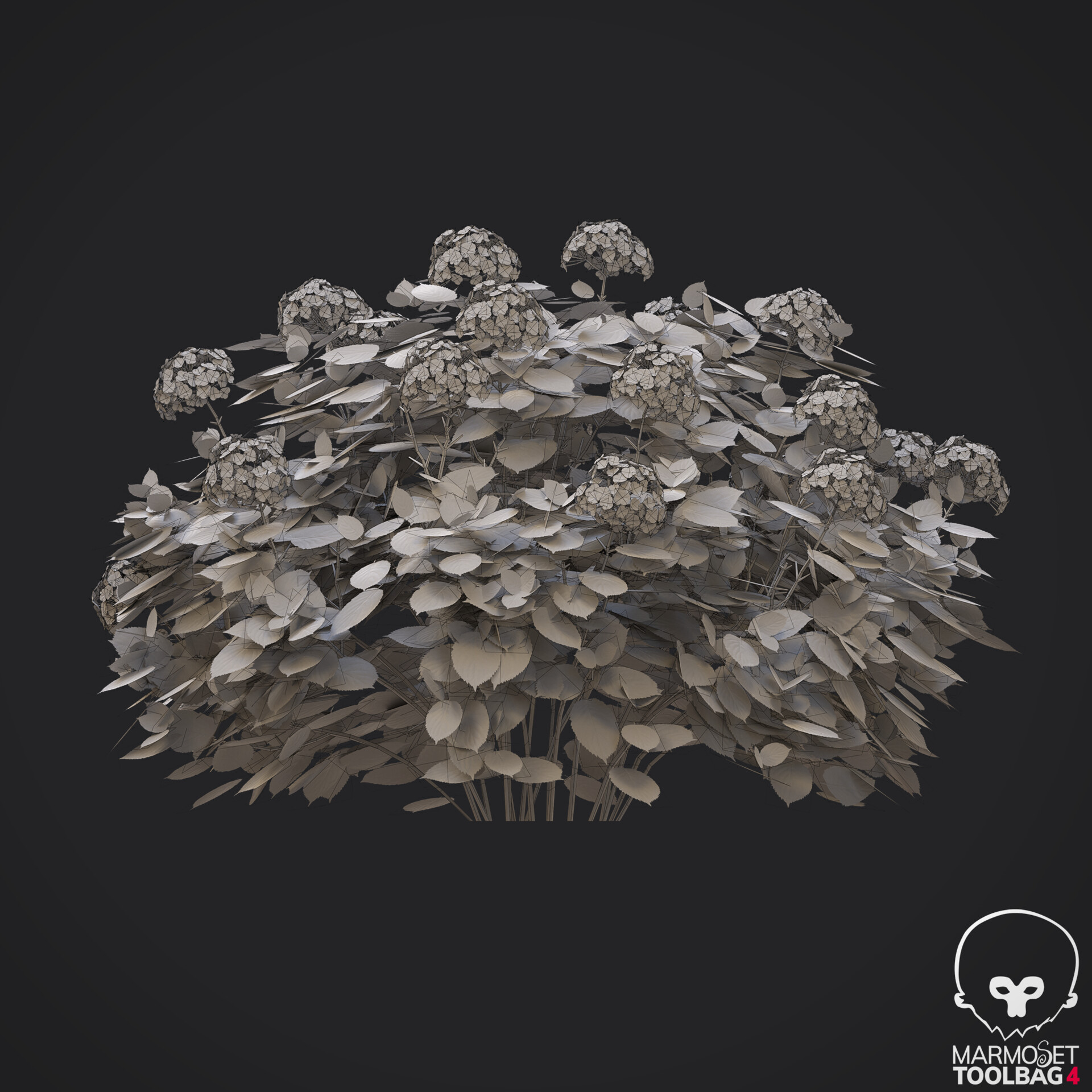 Eric Blaida - Hydrangea bush game-ready.