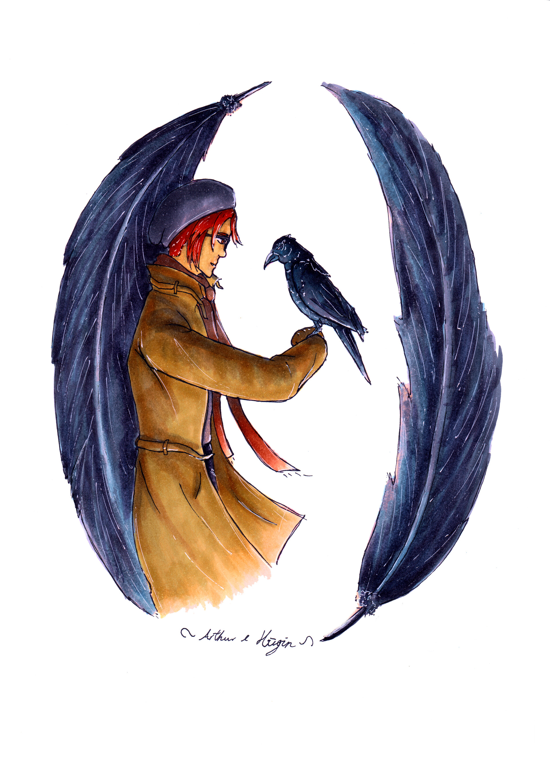 ArtStation - Raven Chaser - Arthur and Hugin