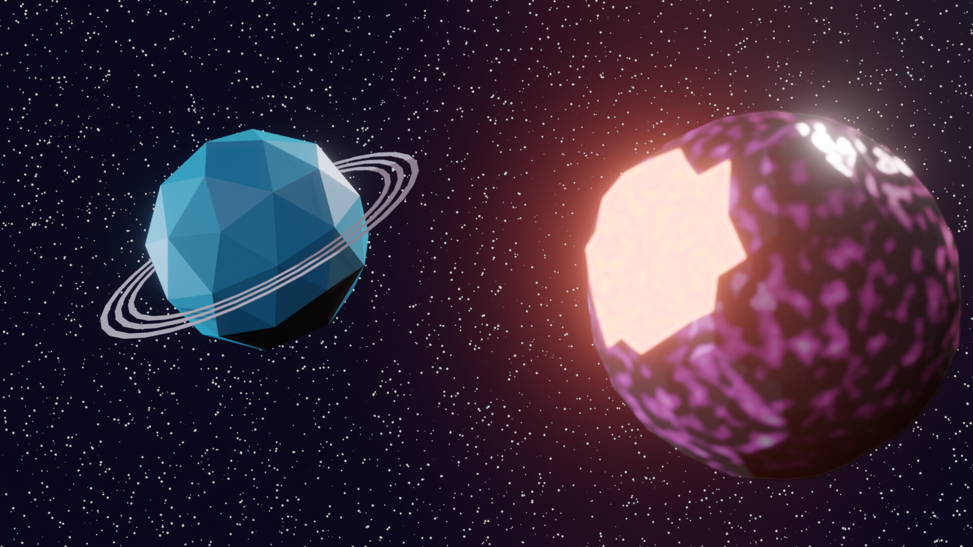ArtStation - Low Poly Planets!
