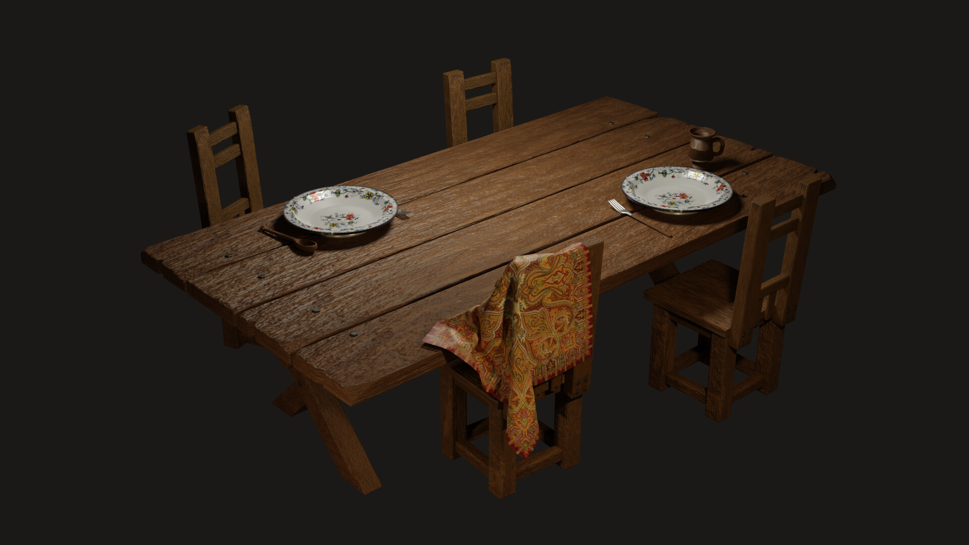 ArtStation - Medieval table (середньовічний стіл)