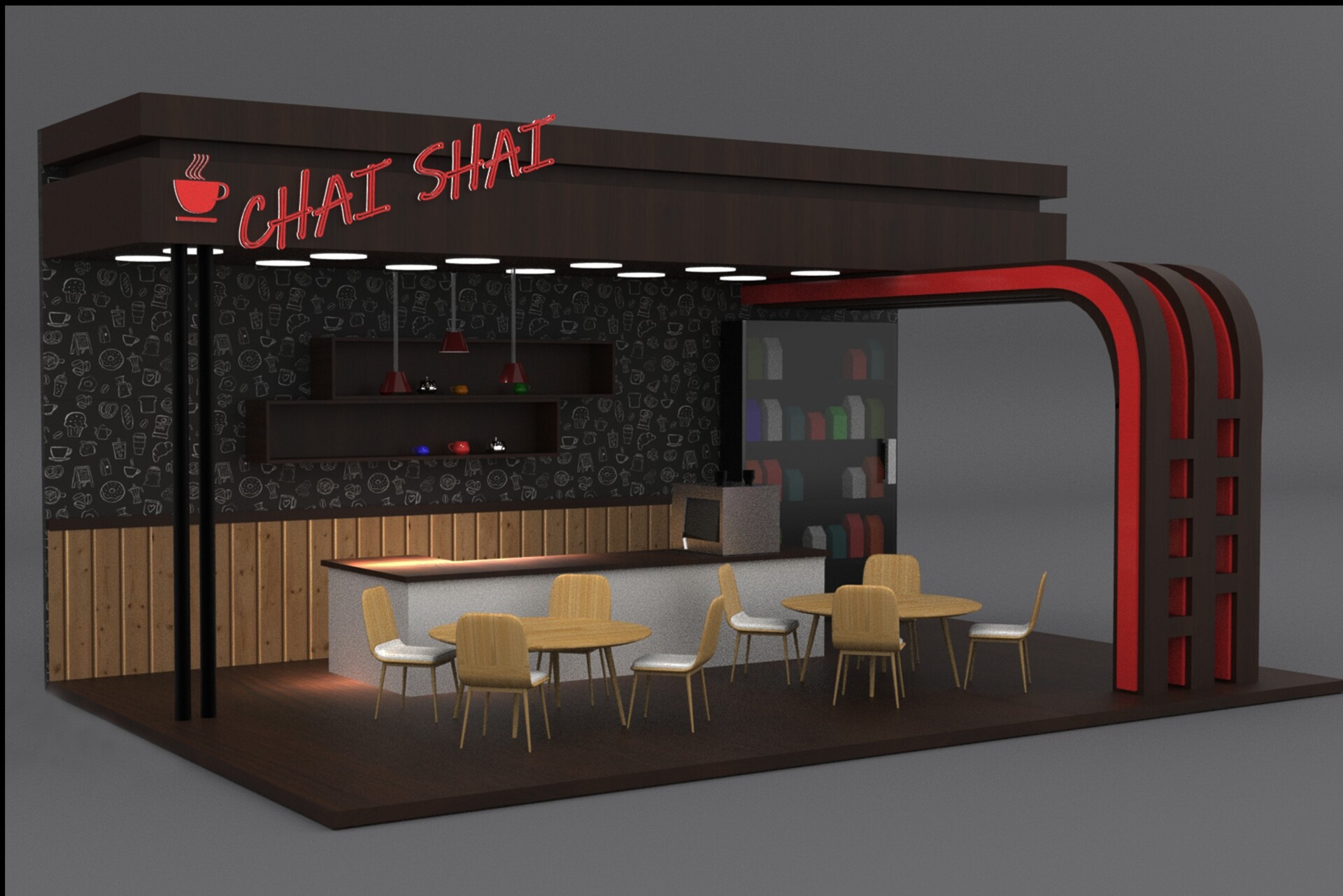 ArtStation - Cafe design 3d