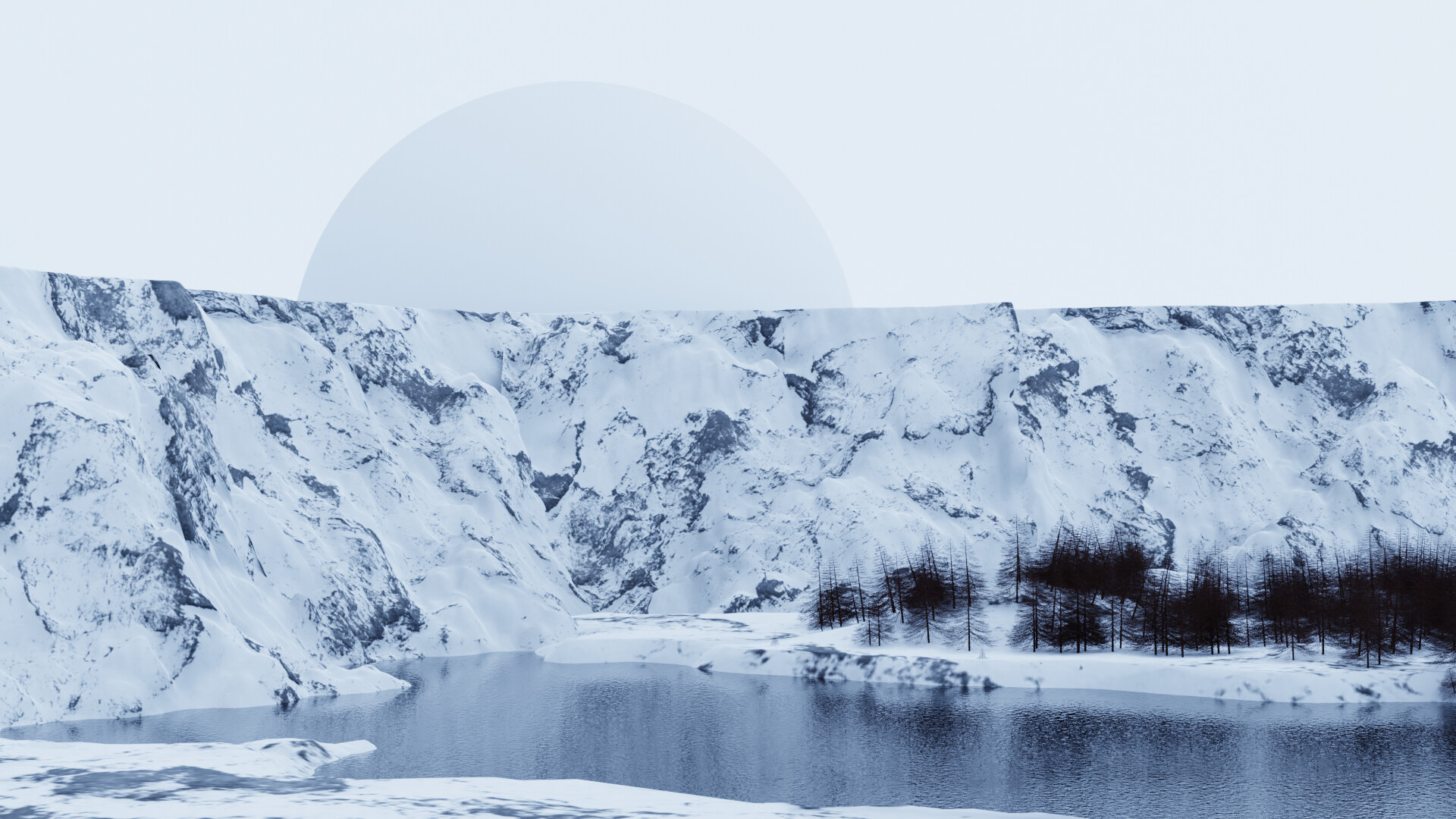 ArtStation - Ice Mountain Landscape