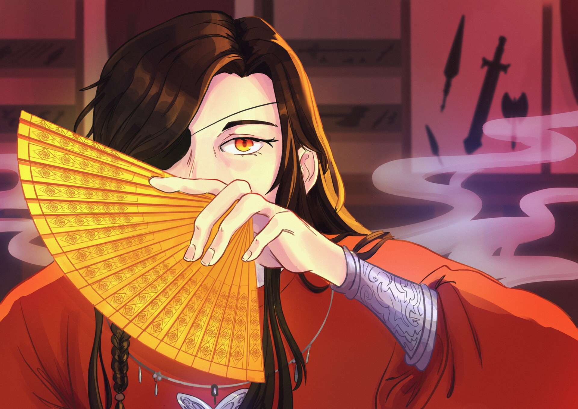 ArtStation - Hua Cheng and the golden fan