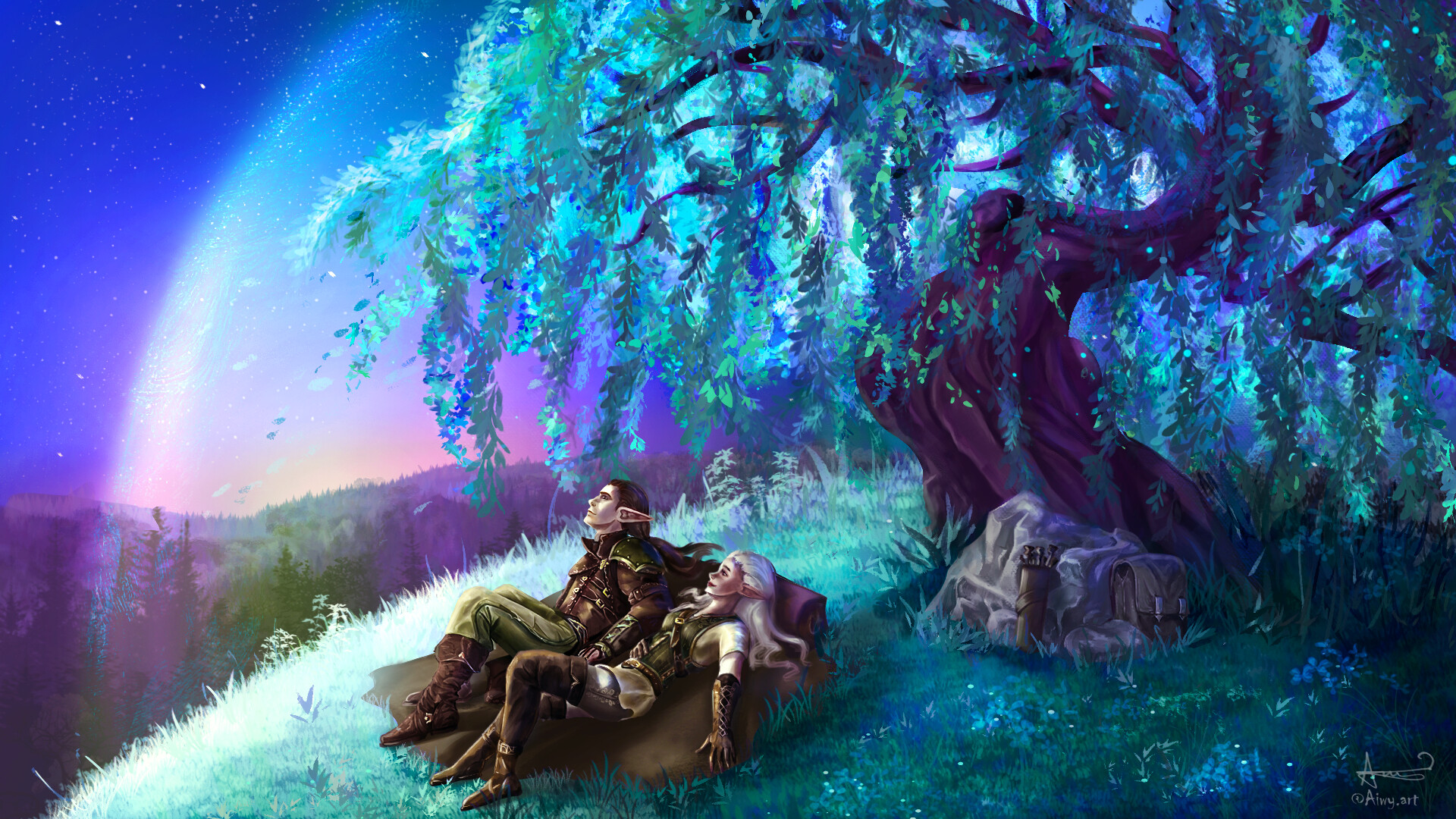 ArtStation - Elven night