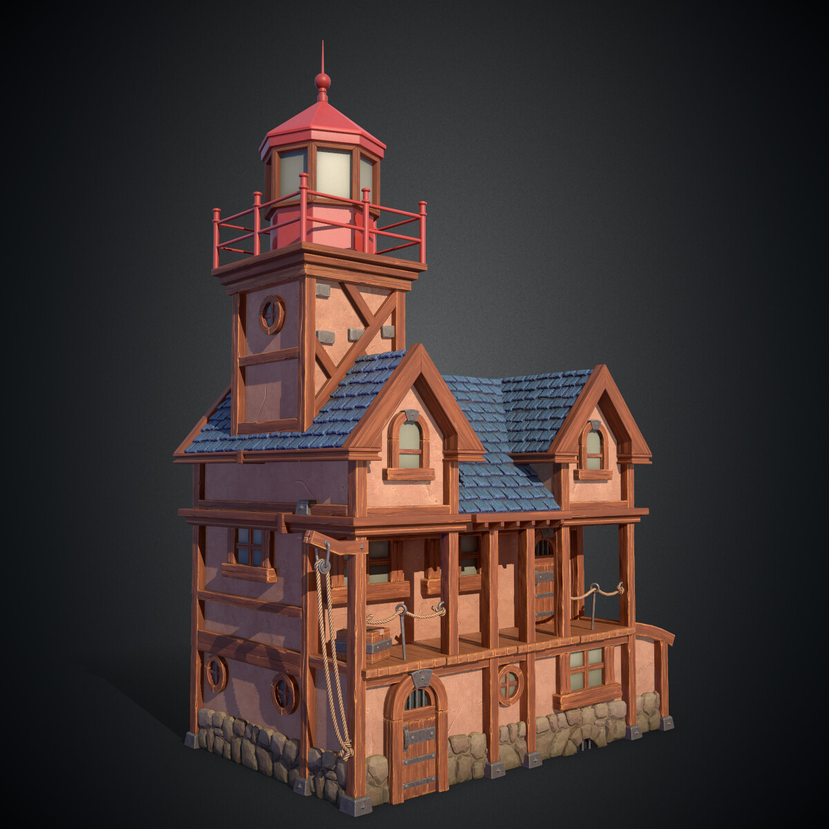 ArtStation - Stylized Harbor House