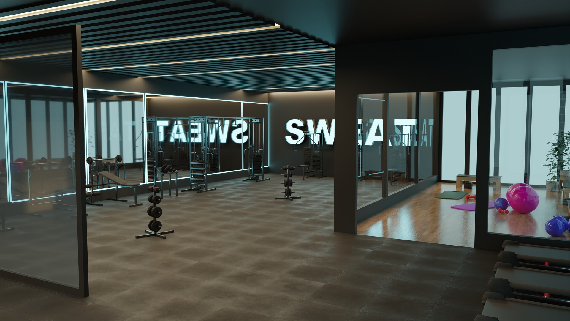 ArtStation - GYM Interior