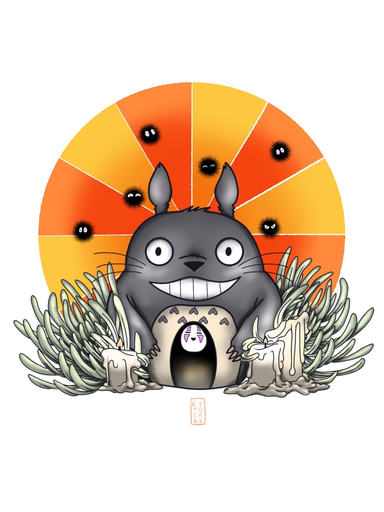 ArtStation - Totoro Tattoo -initial design and rework