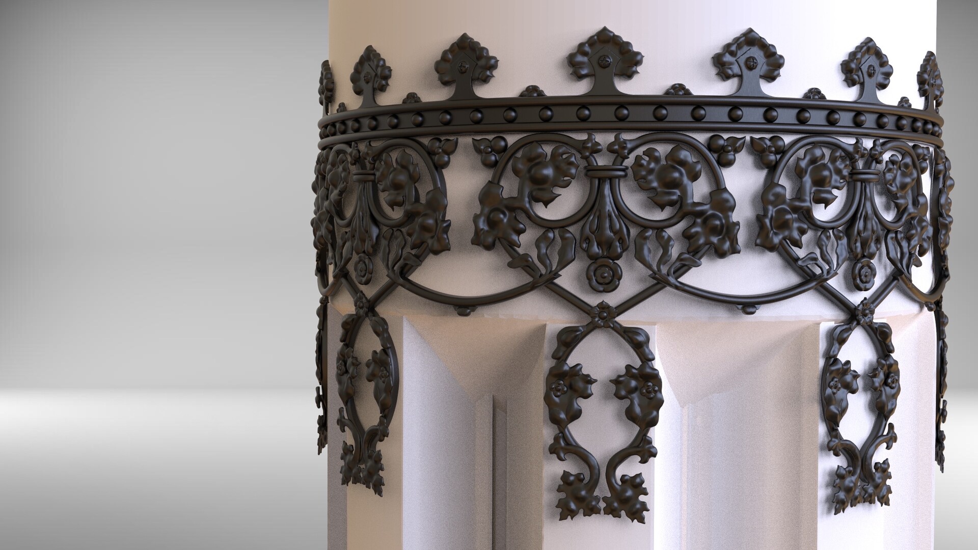 ArtStation - wrought iron column decoration for the upcoming Hungarian ...