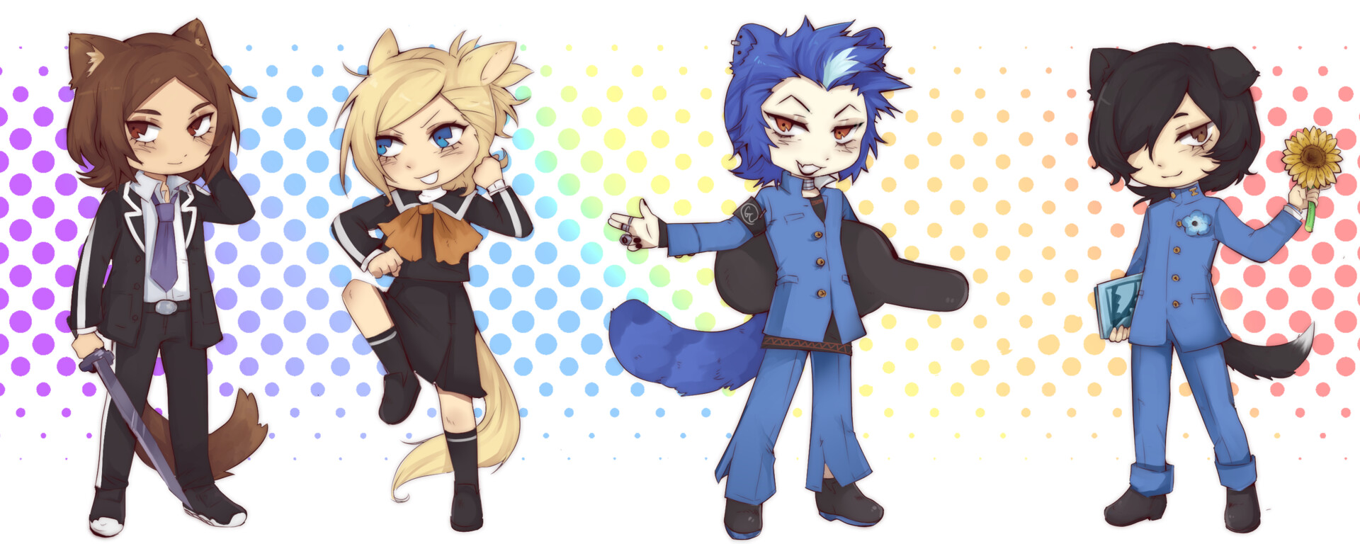 ArtStation - Persona 2 Chibi Guys :]