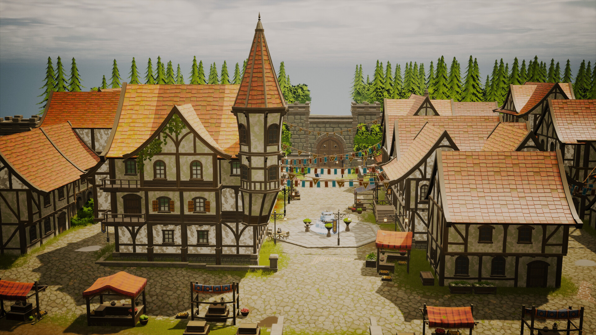 ArtStation - Stylized Medieval Town