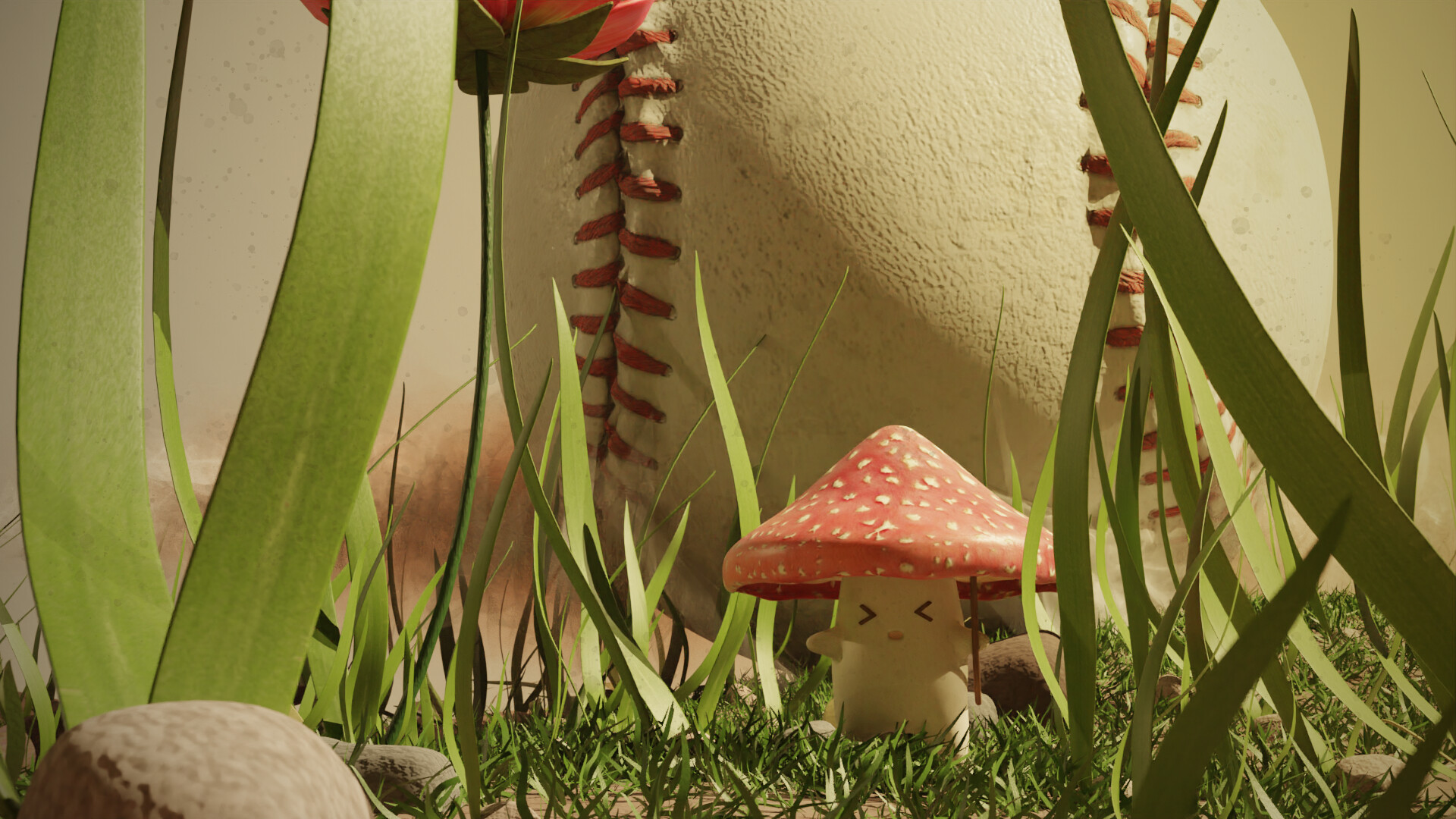 ArtStation - Mushroom and baseball