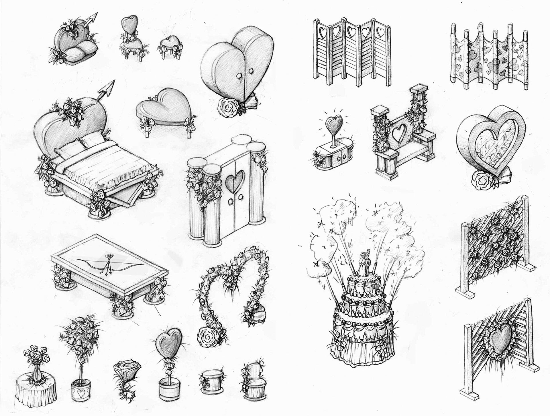ArtStation - Concept art - Valentine objects serie