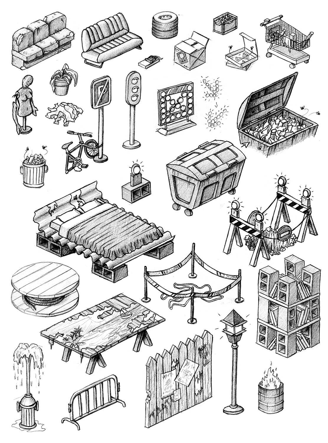 ArtStation - Concept art - Street objects serie