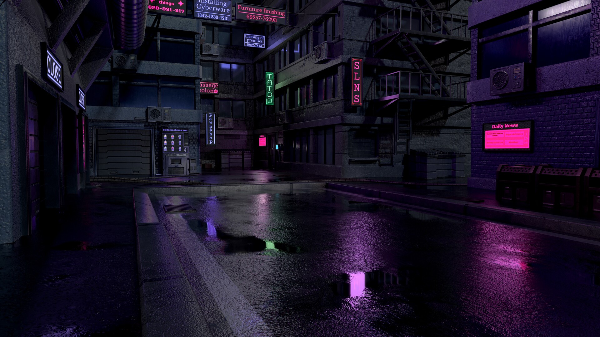 ArtStation - Сyberpunk street