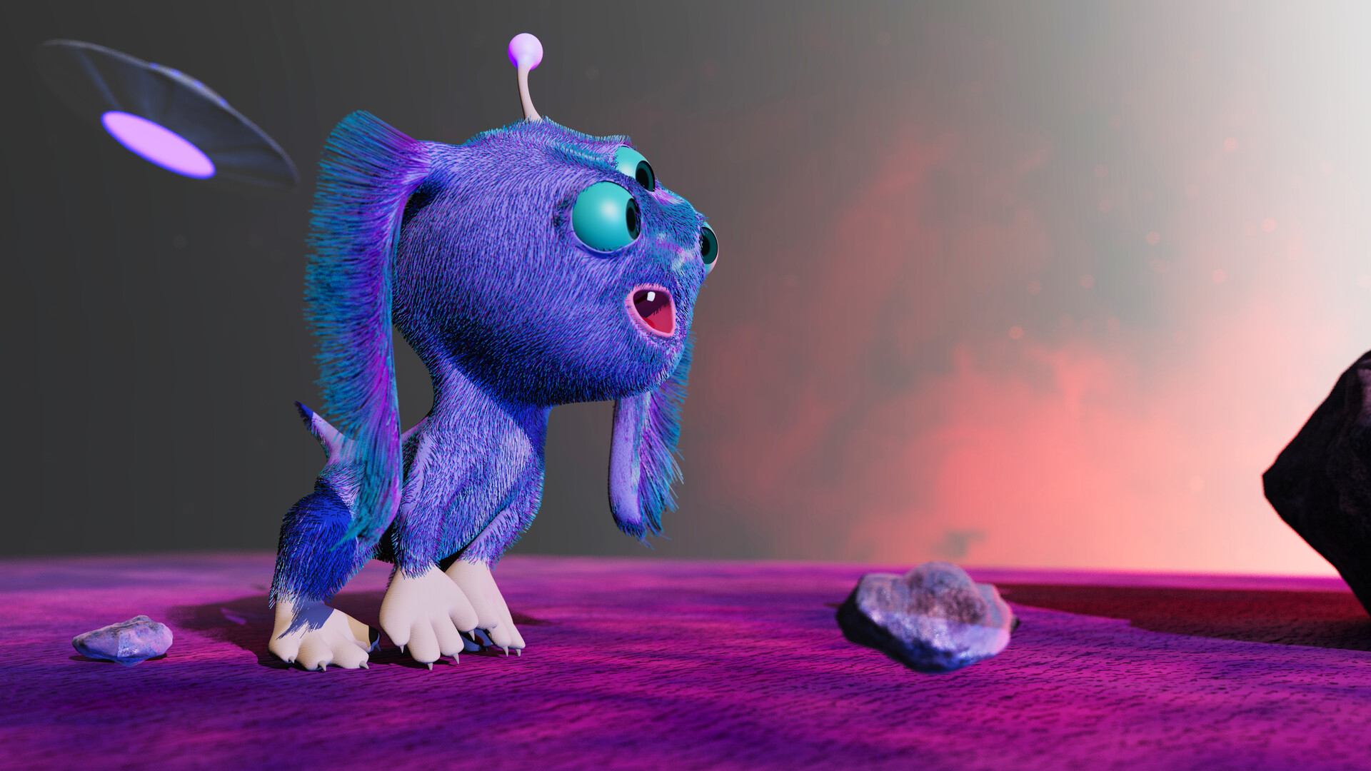 cute alien wallpaper 3d