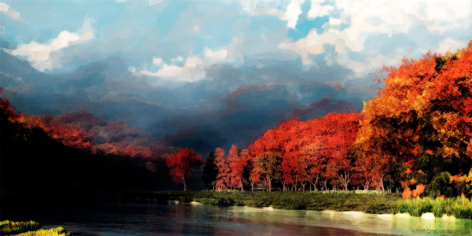 ArtStation - Autumn Storm on the Allegany Plateau