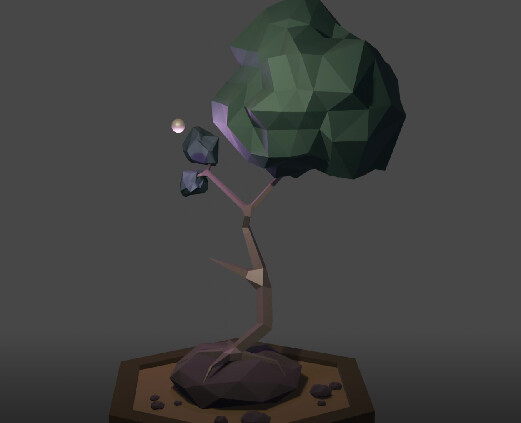 ArtStation - Low Poly tree