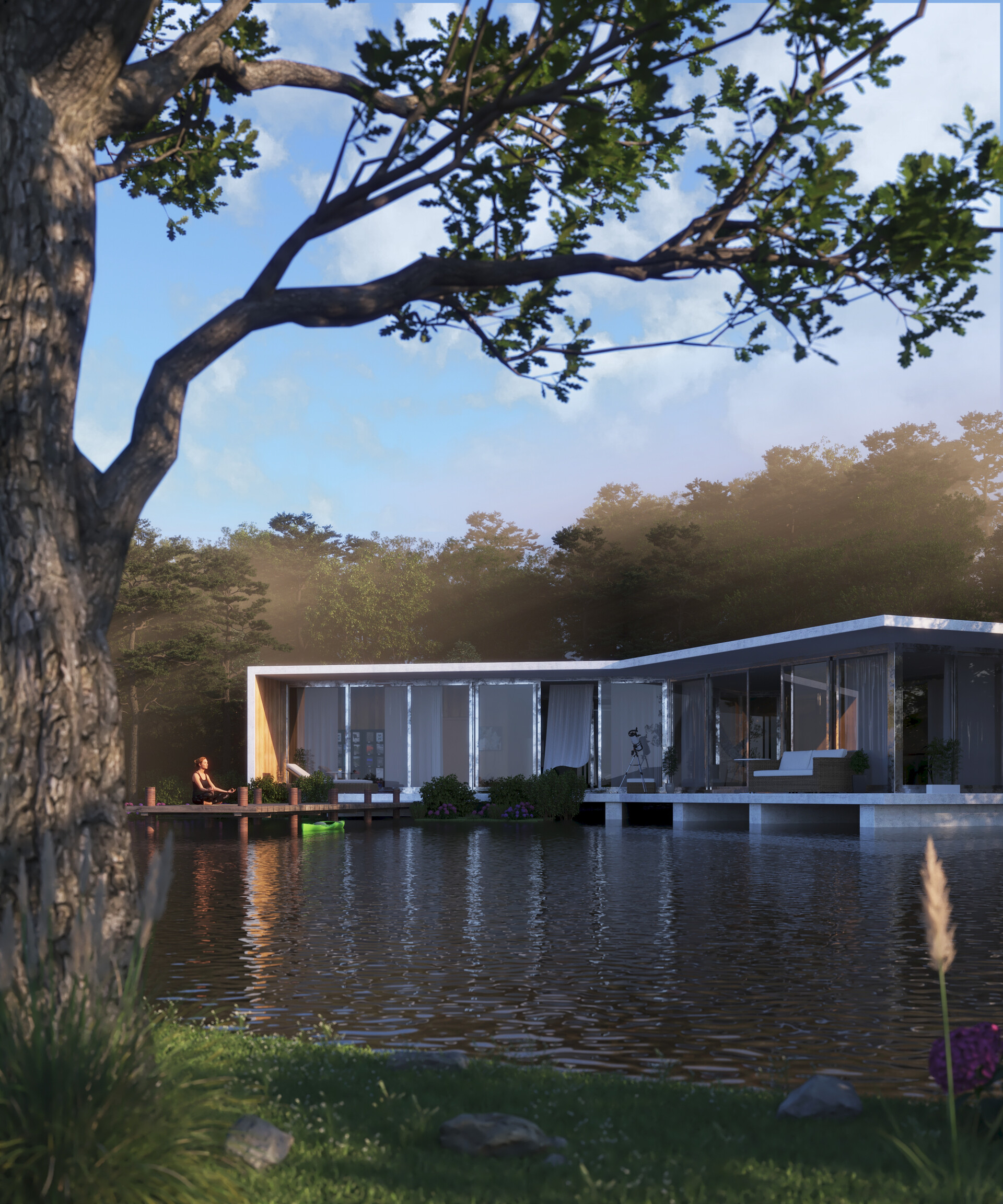 ArtStation - Lake View inspired by Arch Viz Artist