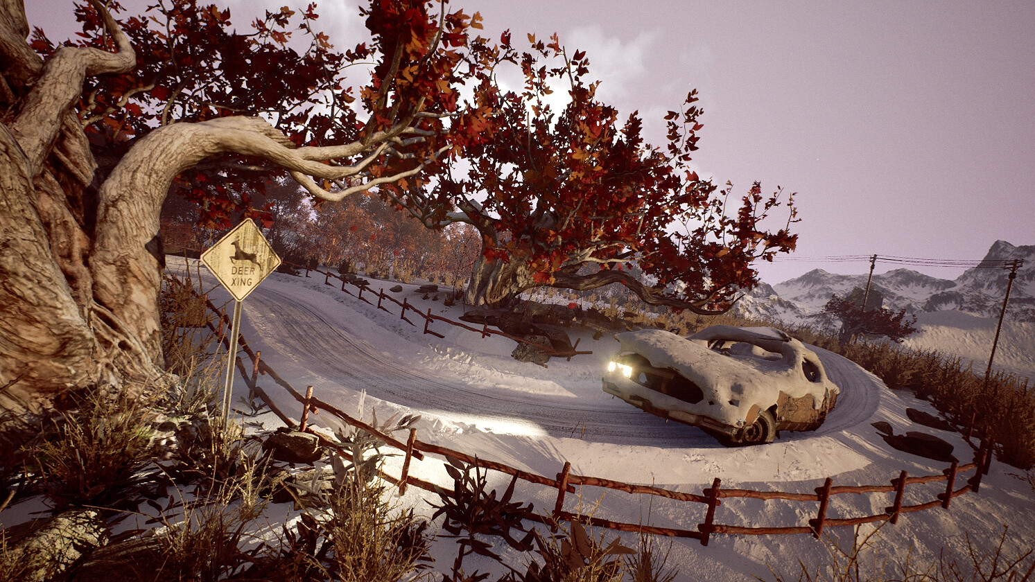 ArtStation - Winter Road Scene with Photogrammetry