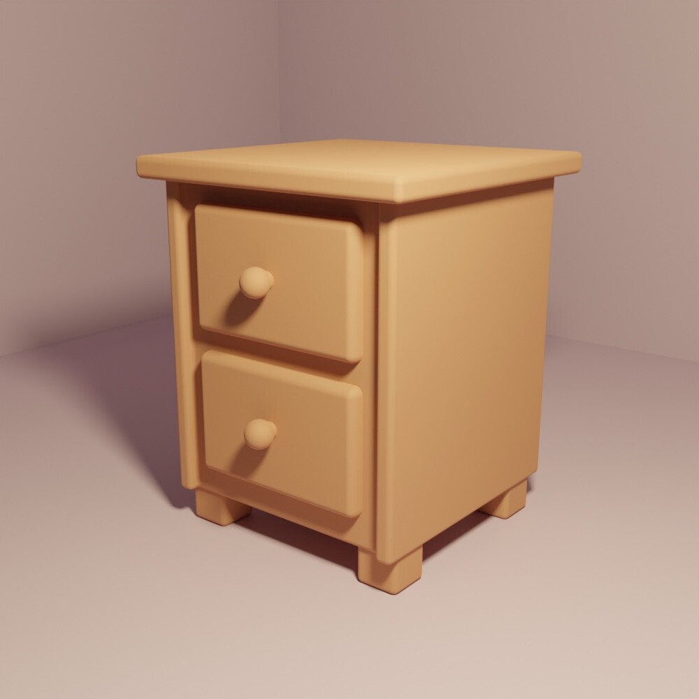 ArtStation - Bedside table