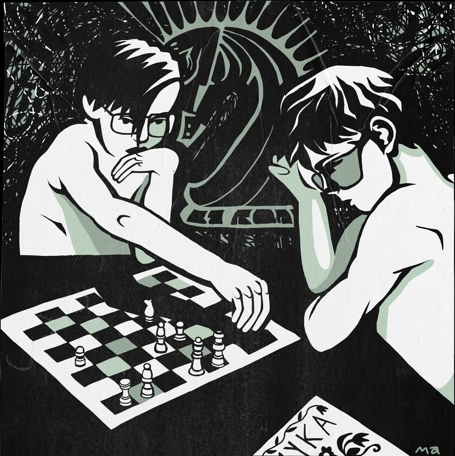 ArtStation - Boys playing chess