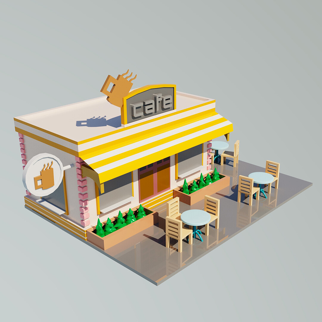 ArtStation - 3D Caffe Creation