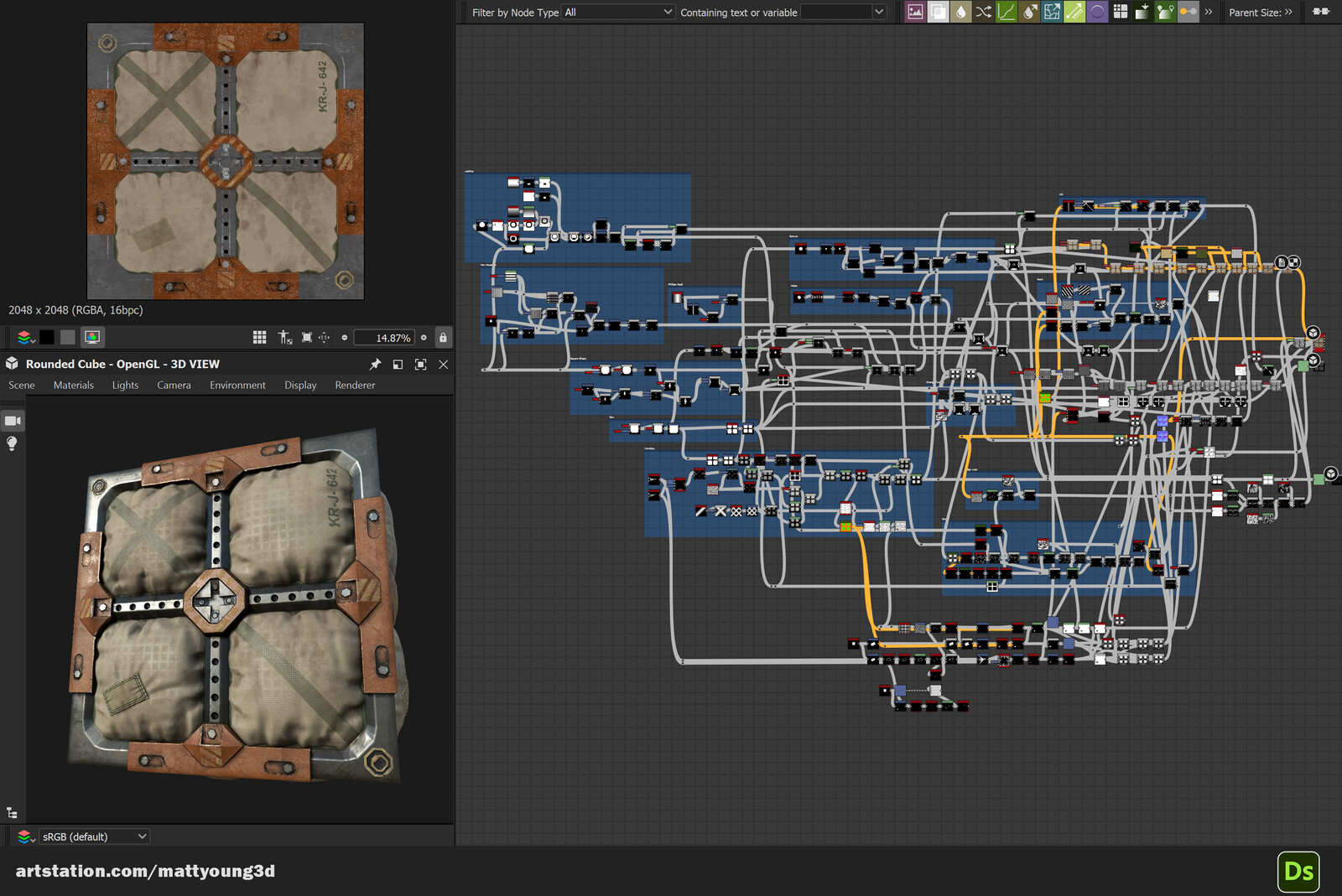 Matt Young - Galactic Crate Material - Substance Designer