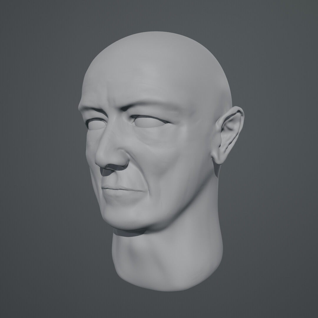 ArtStation - Elderly Male - Quick Head Sculpt