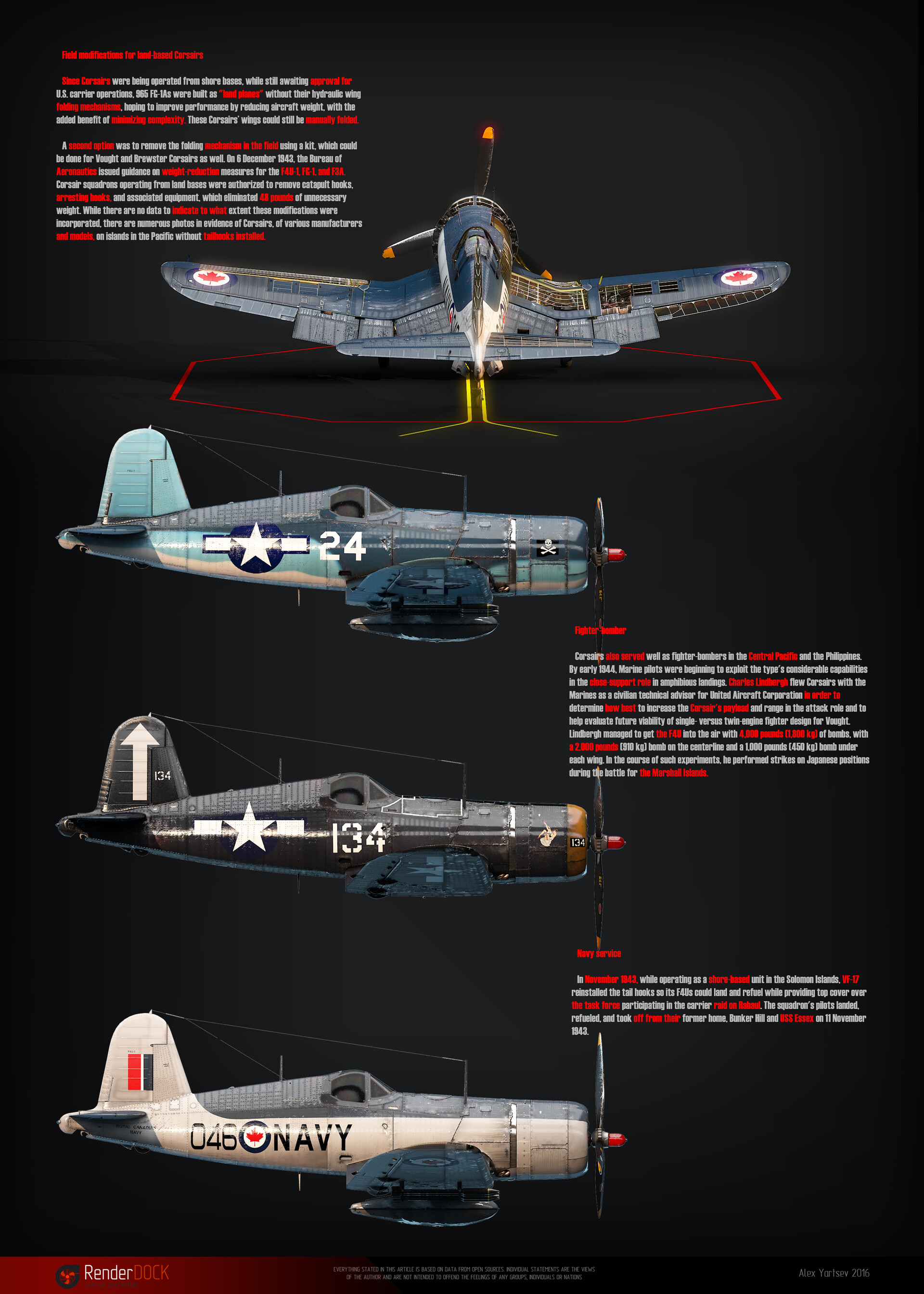 RenderDock - Vought F4U Corsair with full interior