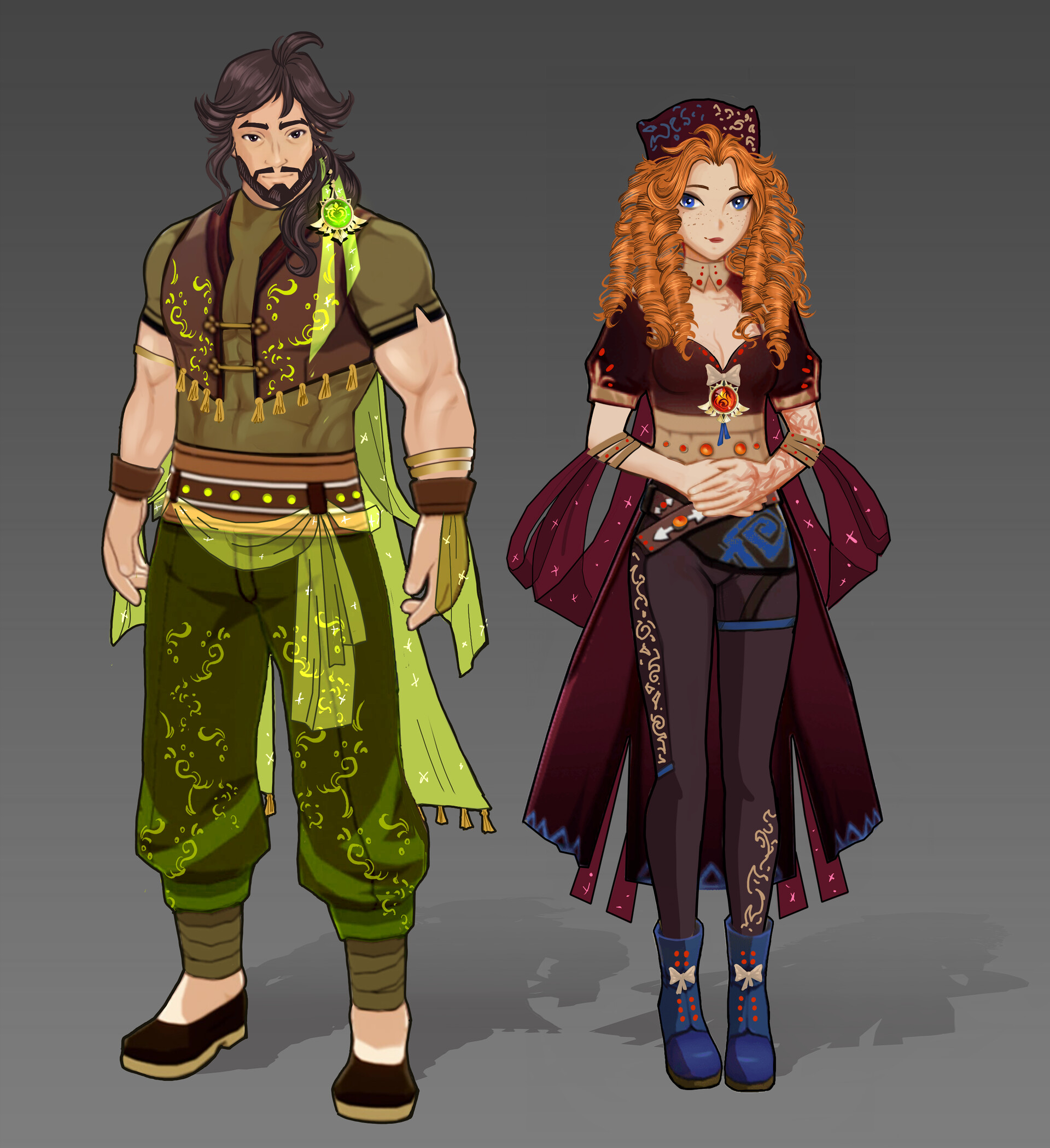 ArtStation - Han Yu & Vera Yu (Genshin Impact OCs)