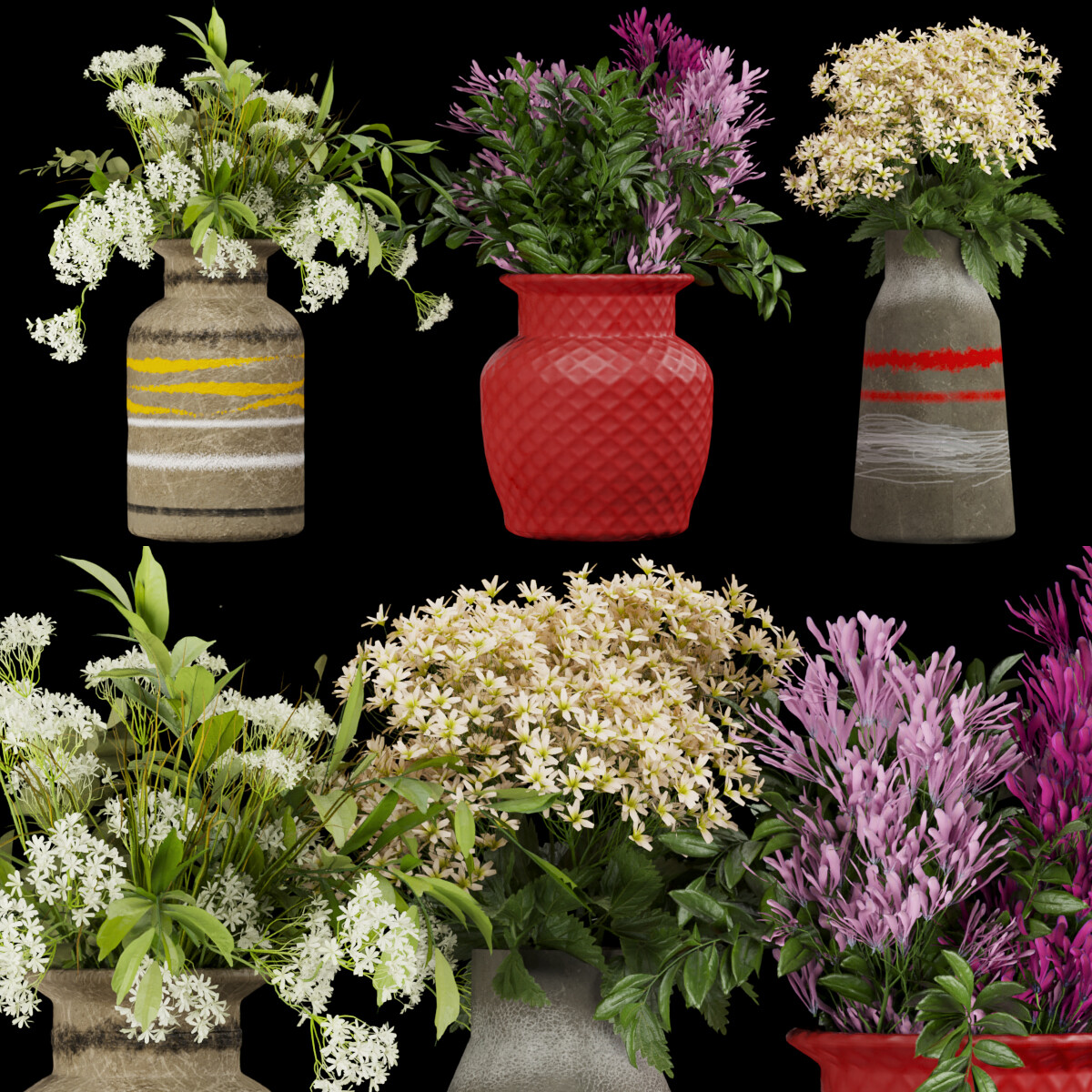 ArtStation - Collection plant vol 259 - Bouquet - flower - blender ...