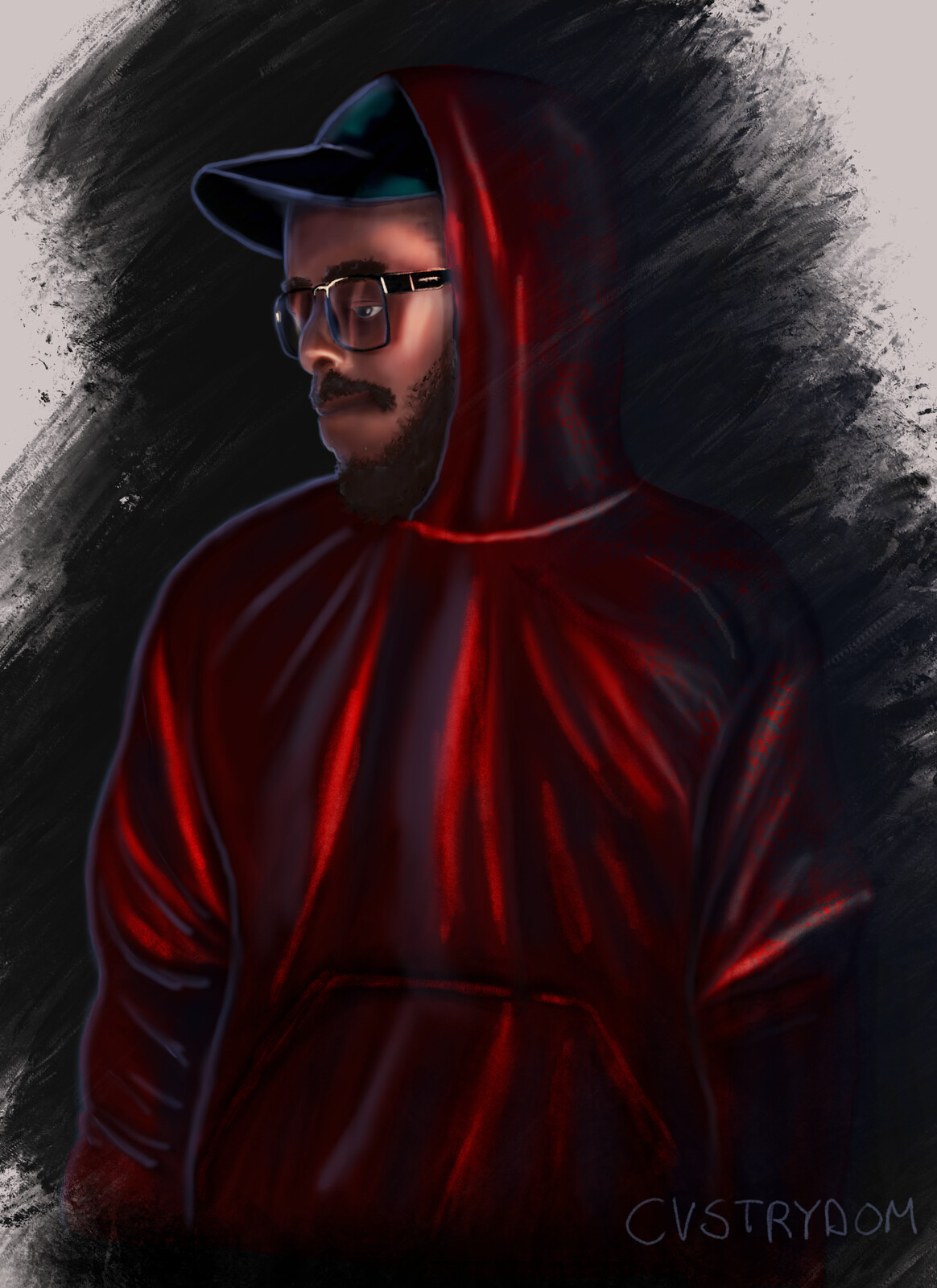 Christian Strydom - Colorful sketch of TikTok follower