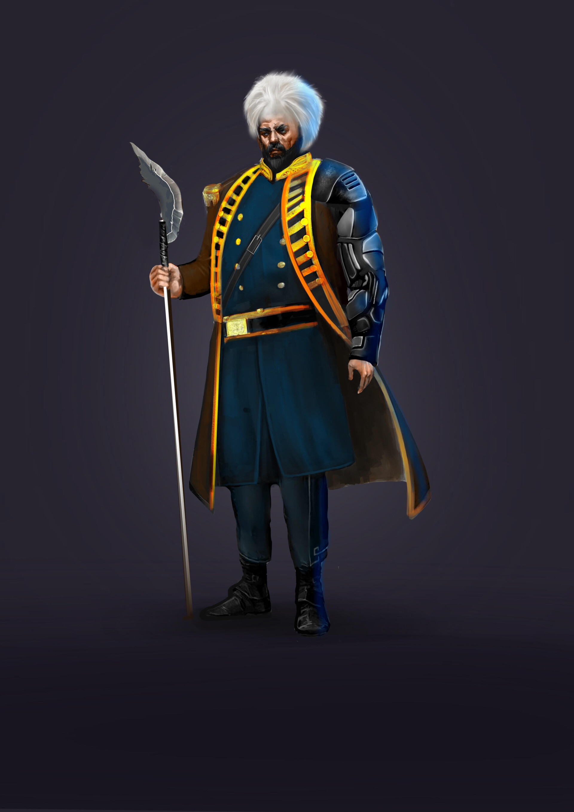 ArtStation - soviet nation soldier with steampunk weapons