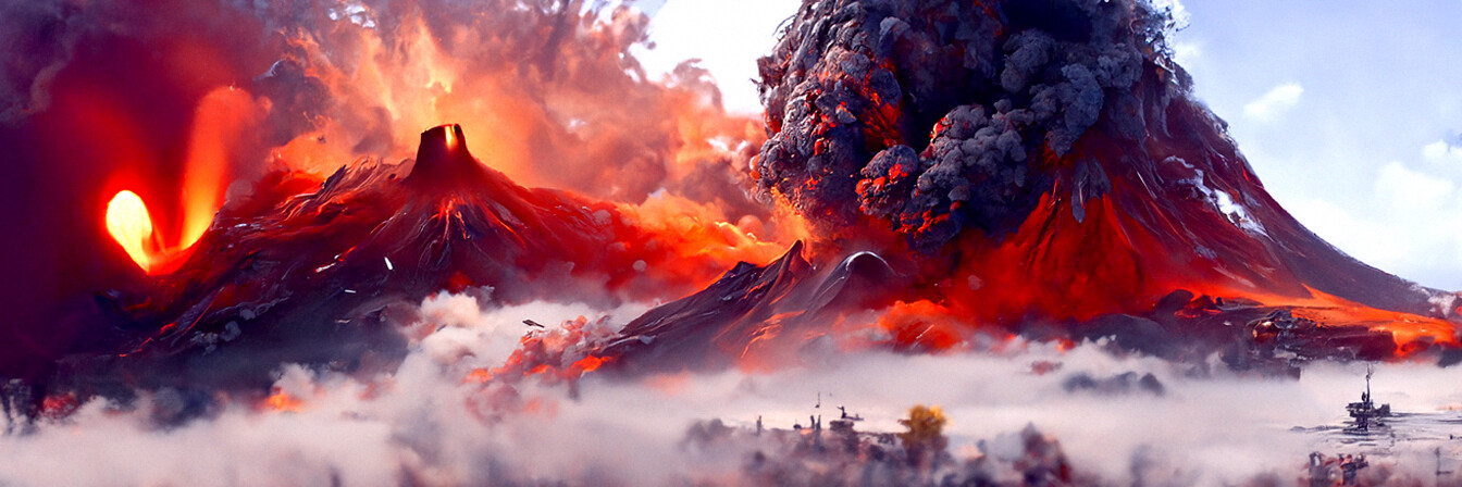 ArtStation - Volcano eruption in Pompei