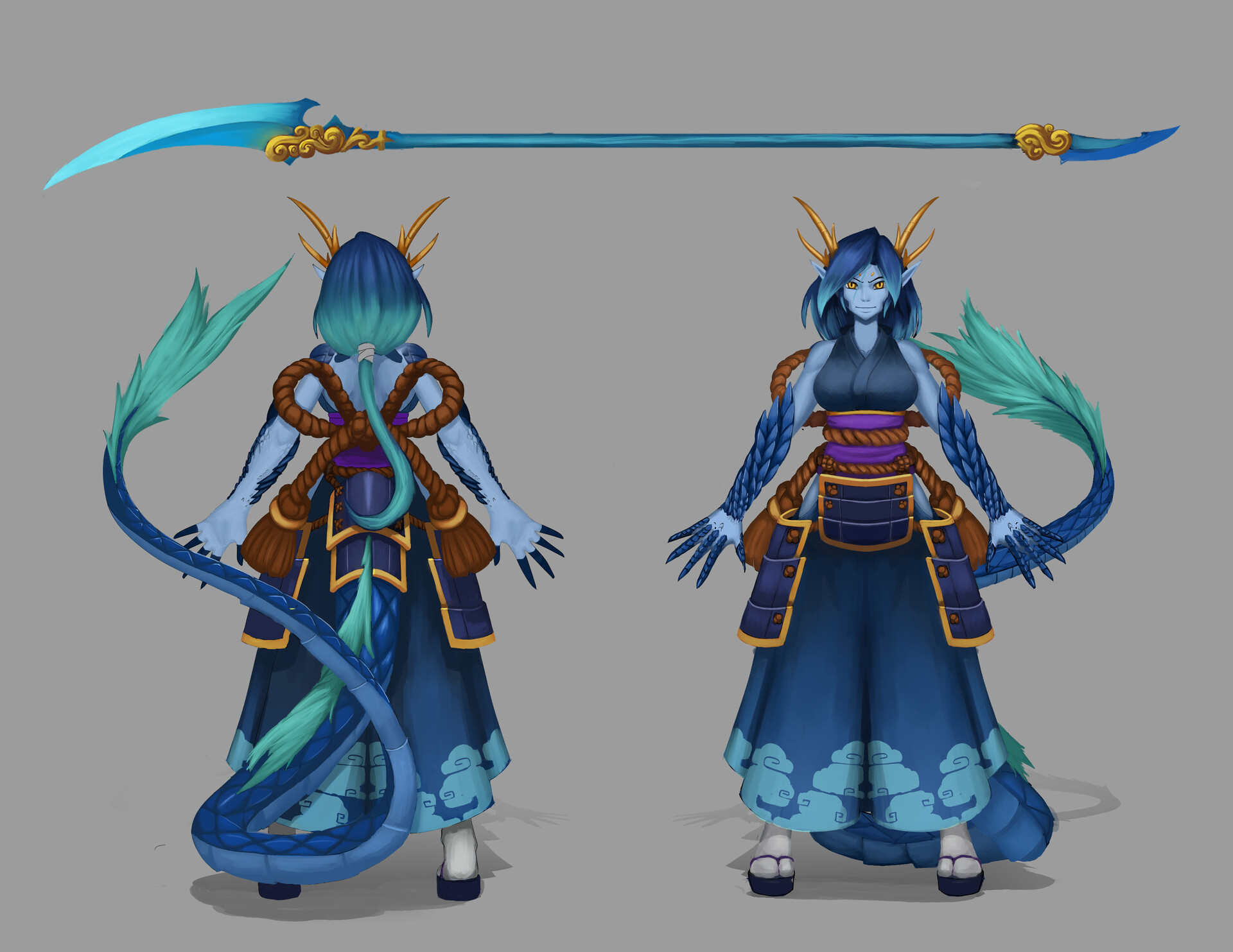 ArtStation - Dragon Battle Miko