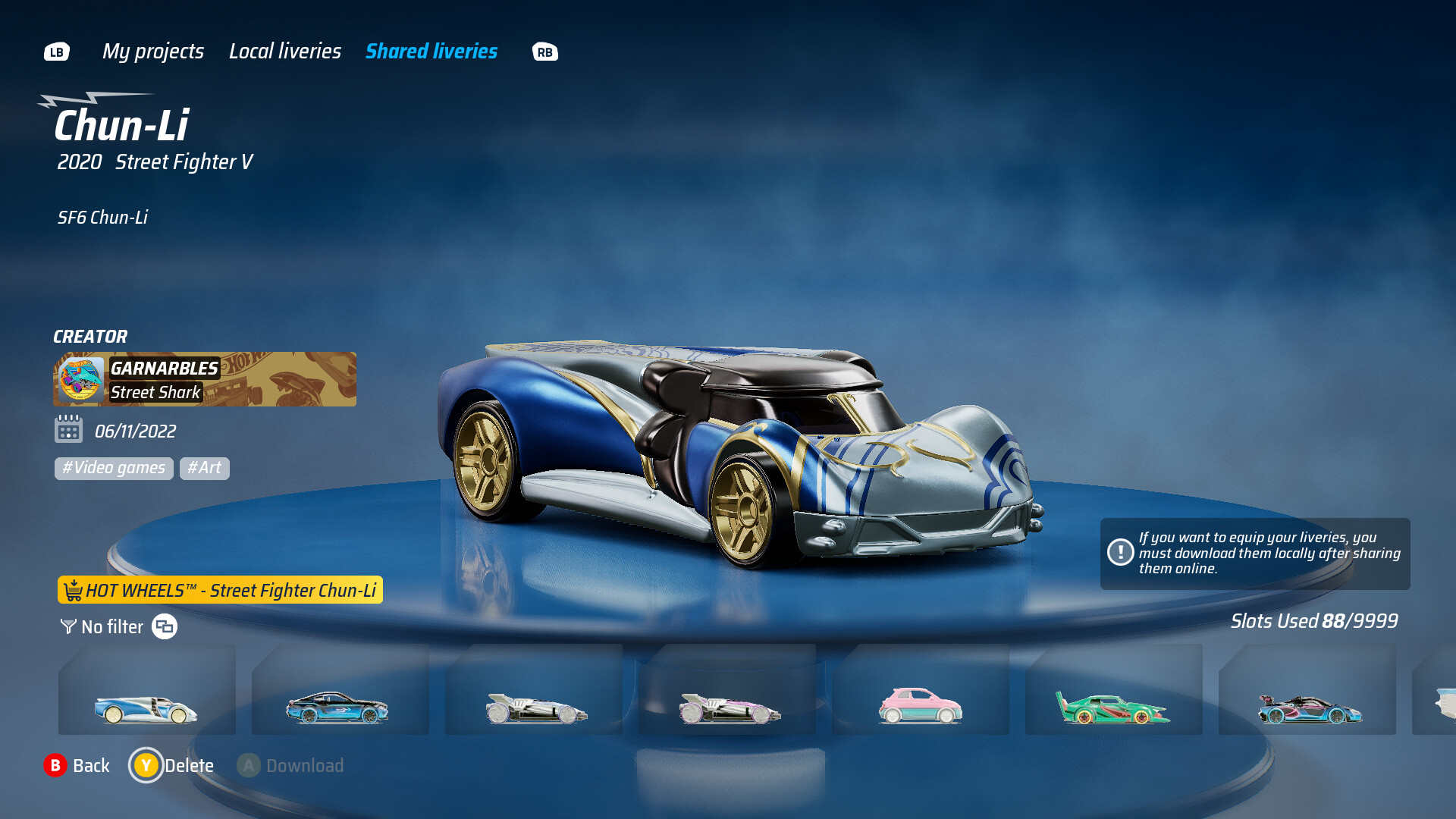 GARNARBLES HW - Street Fighter 6 Chun-Li car