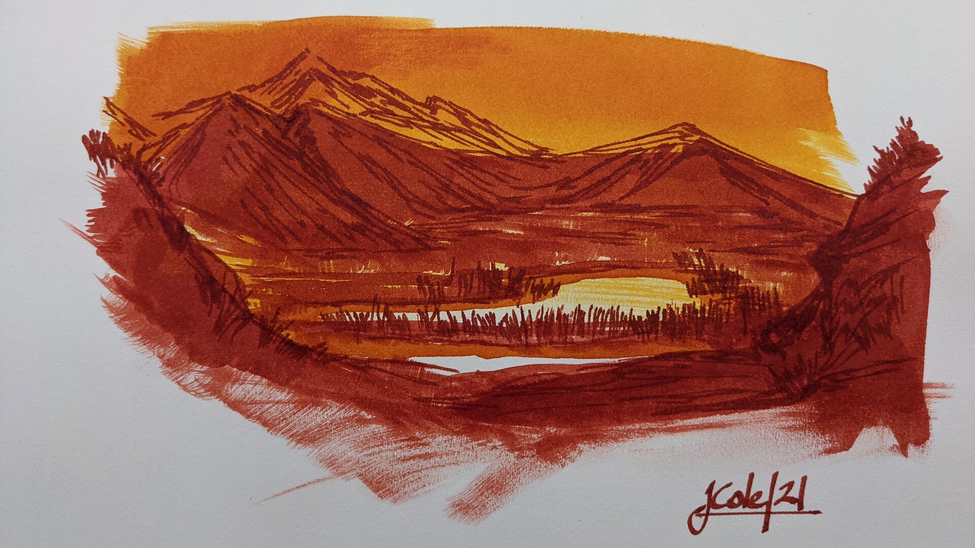 Jeremy Cole - Selected Journal Paintings & Warmups 2021-2022