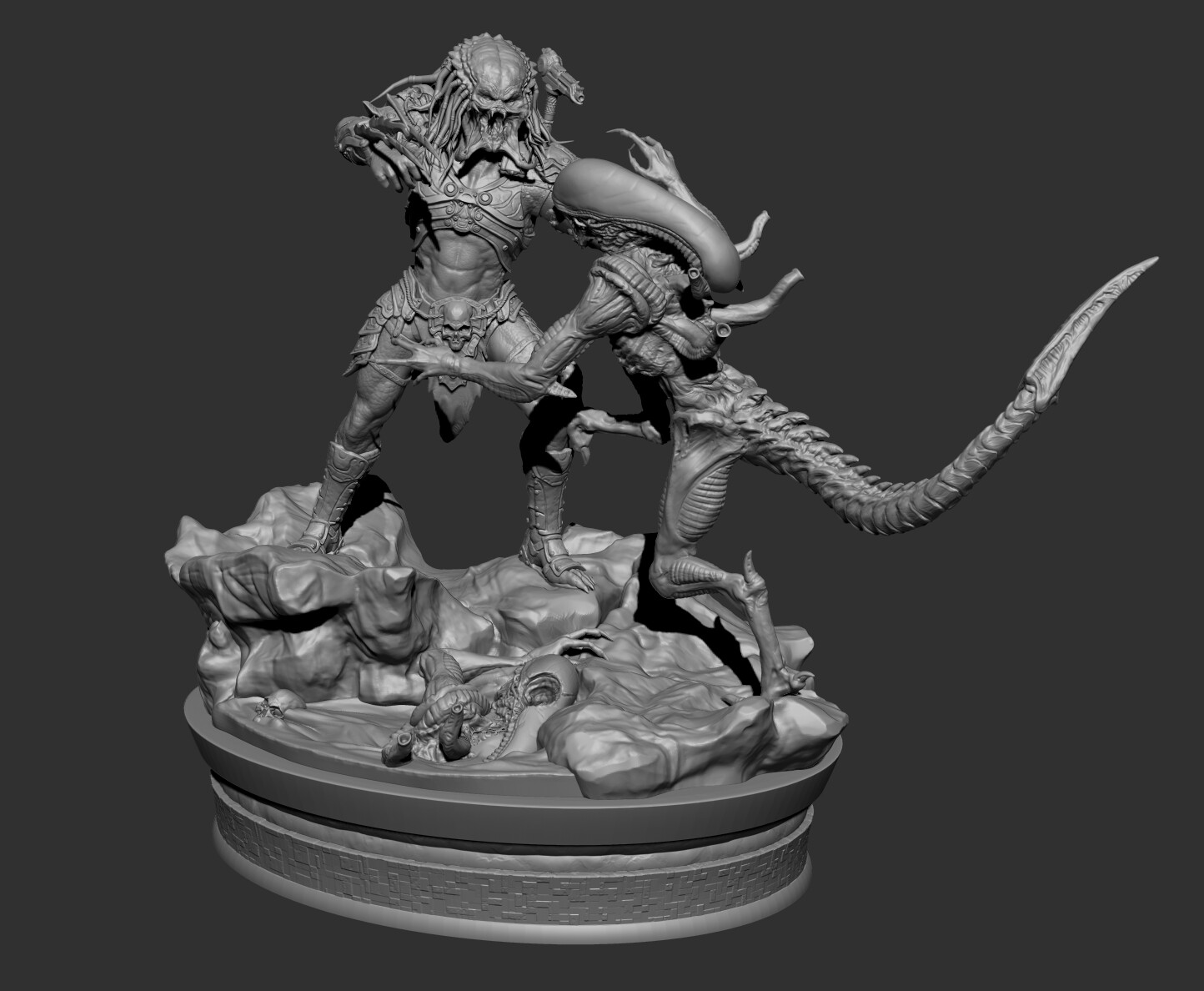 ArtStation - Predator and Xenomorph statue