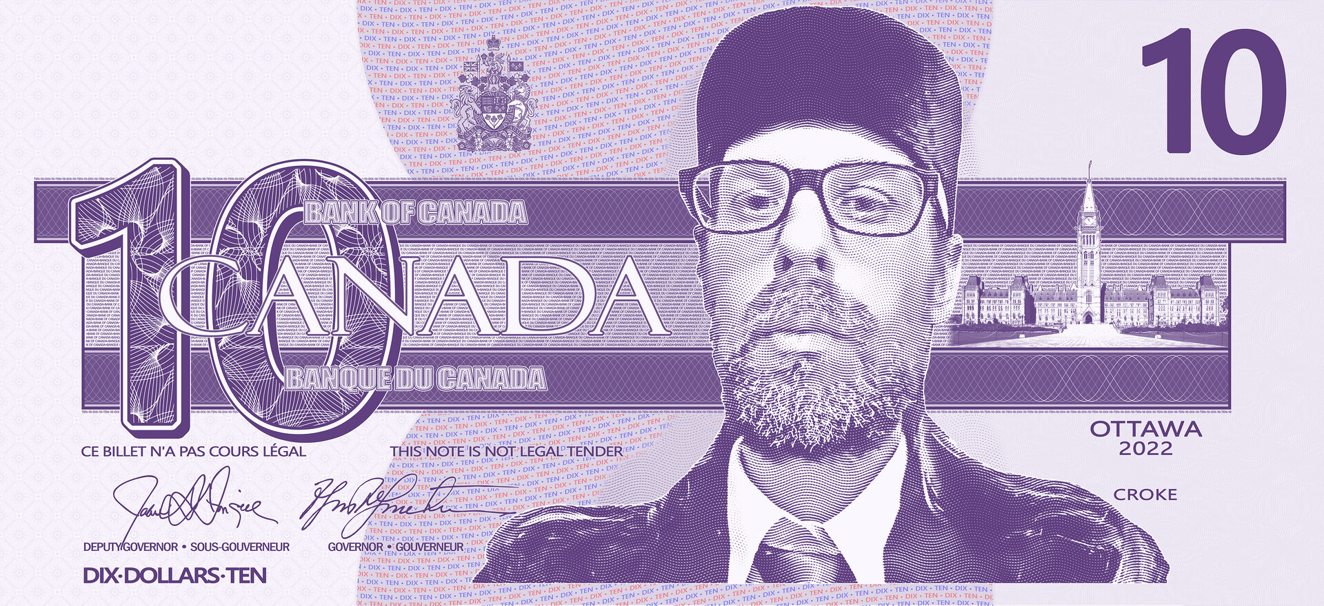 Adam Alexander Croke - Canada $10 Note - Provincial Capitals Series