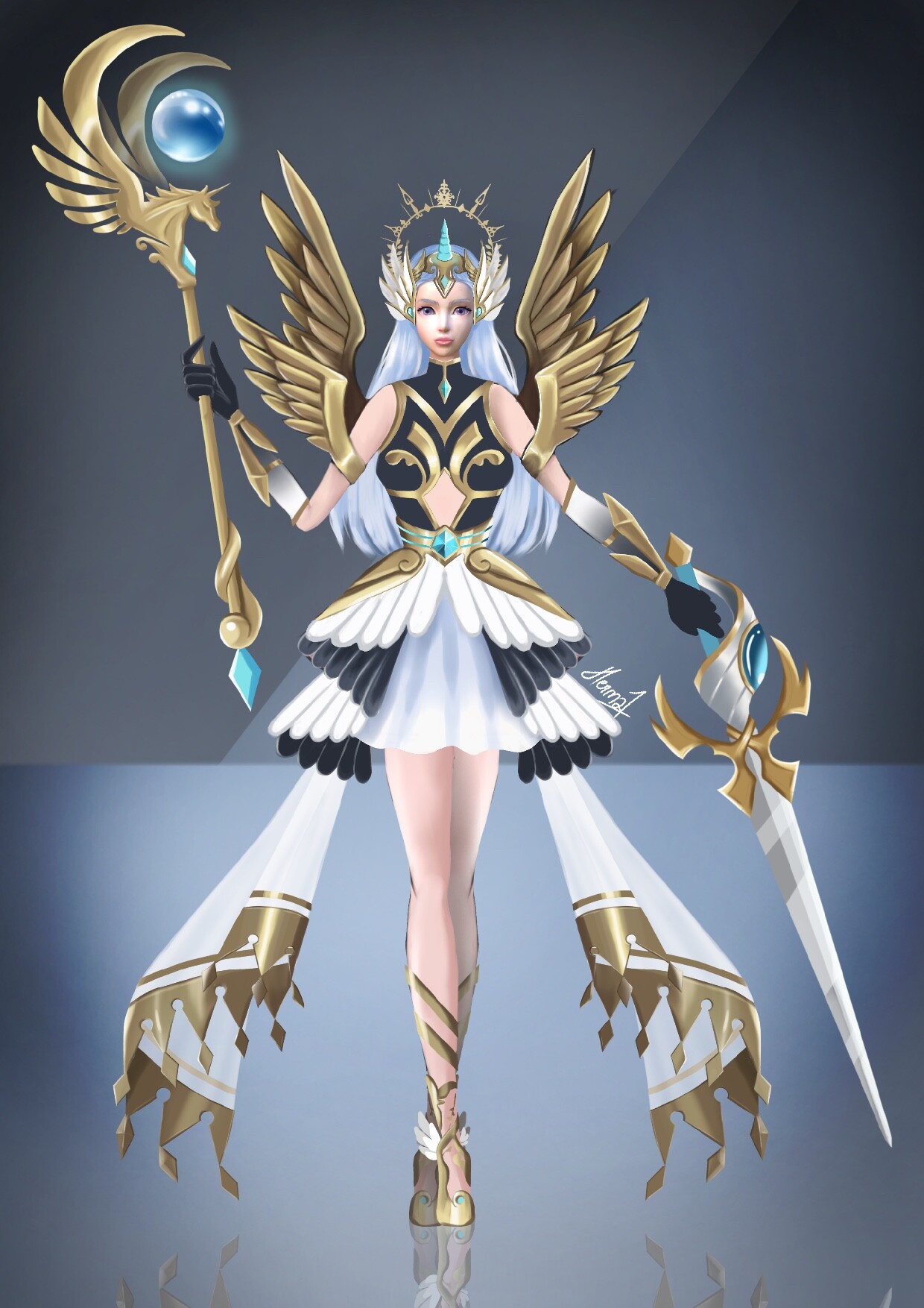 ArtStation - Odette - Pegasus ( MLBB Skin Design )