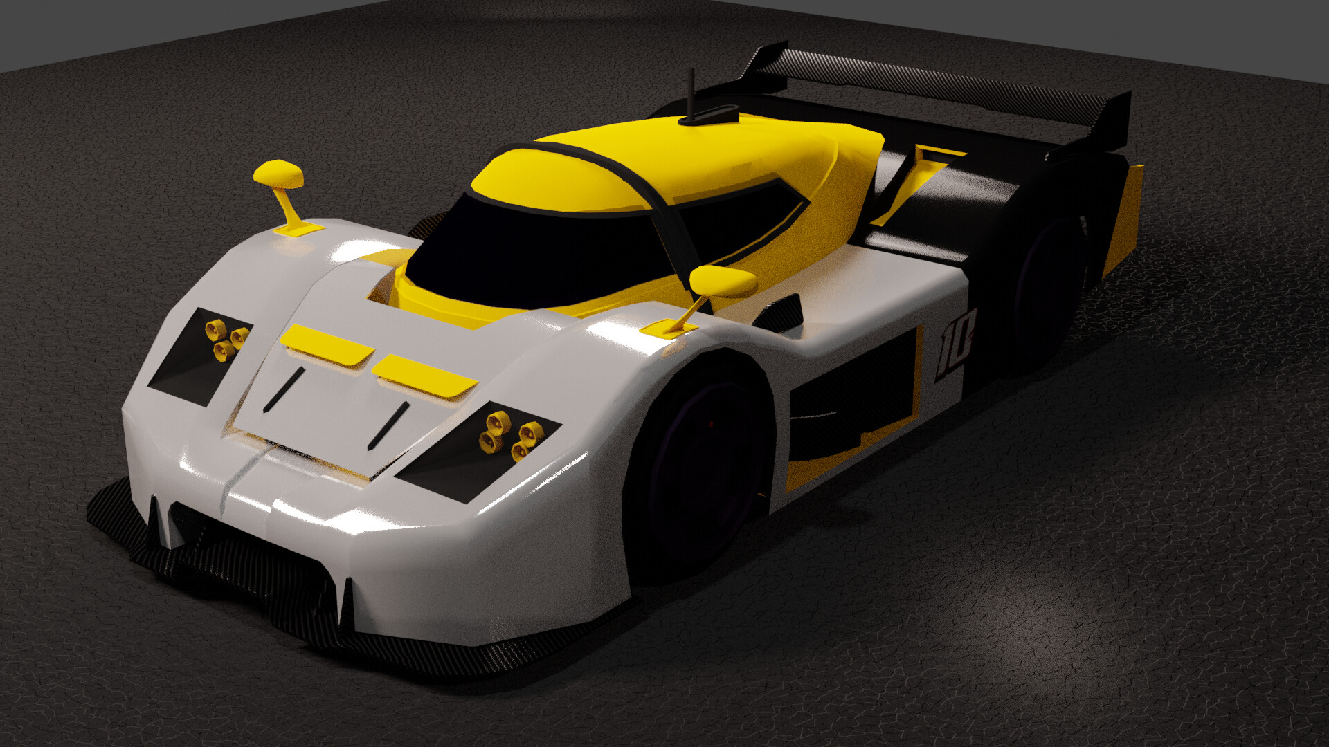 ArtStation - LowPoly 3d model - LMP2 inspired race car