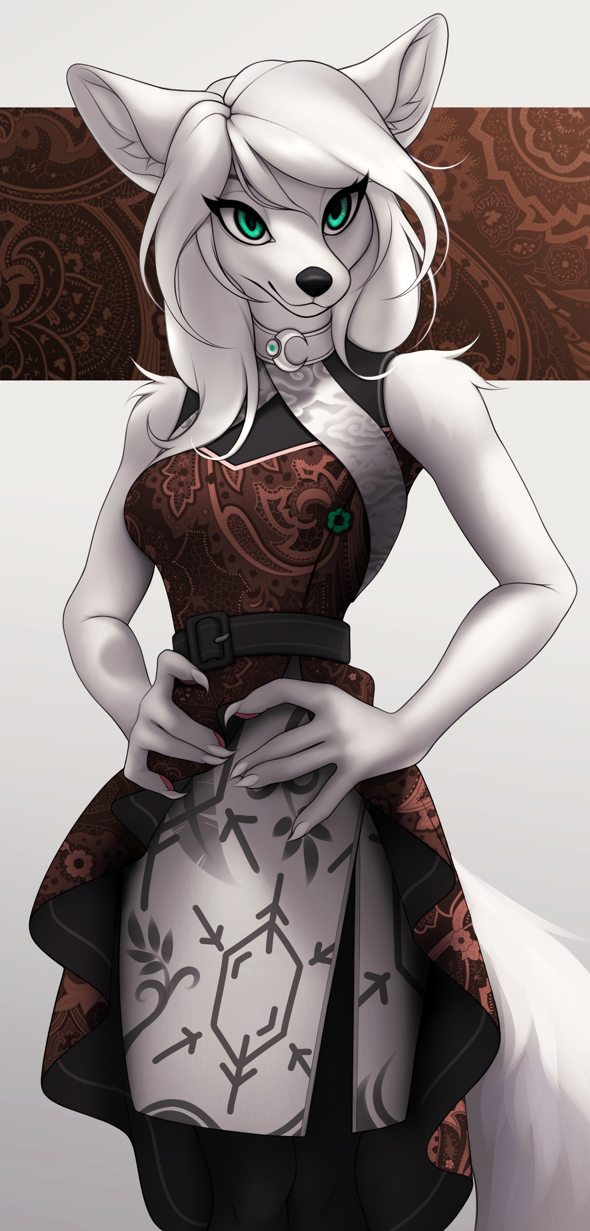 Anthro Arctic Fox Girl