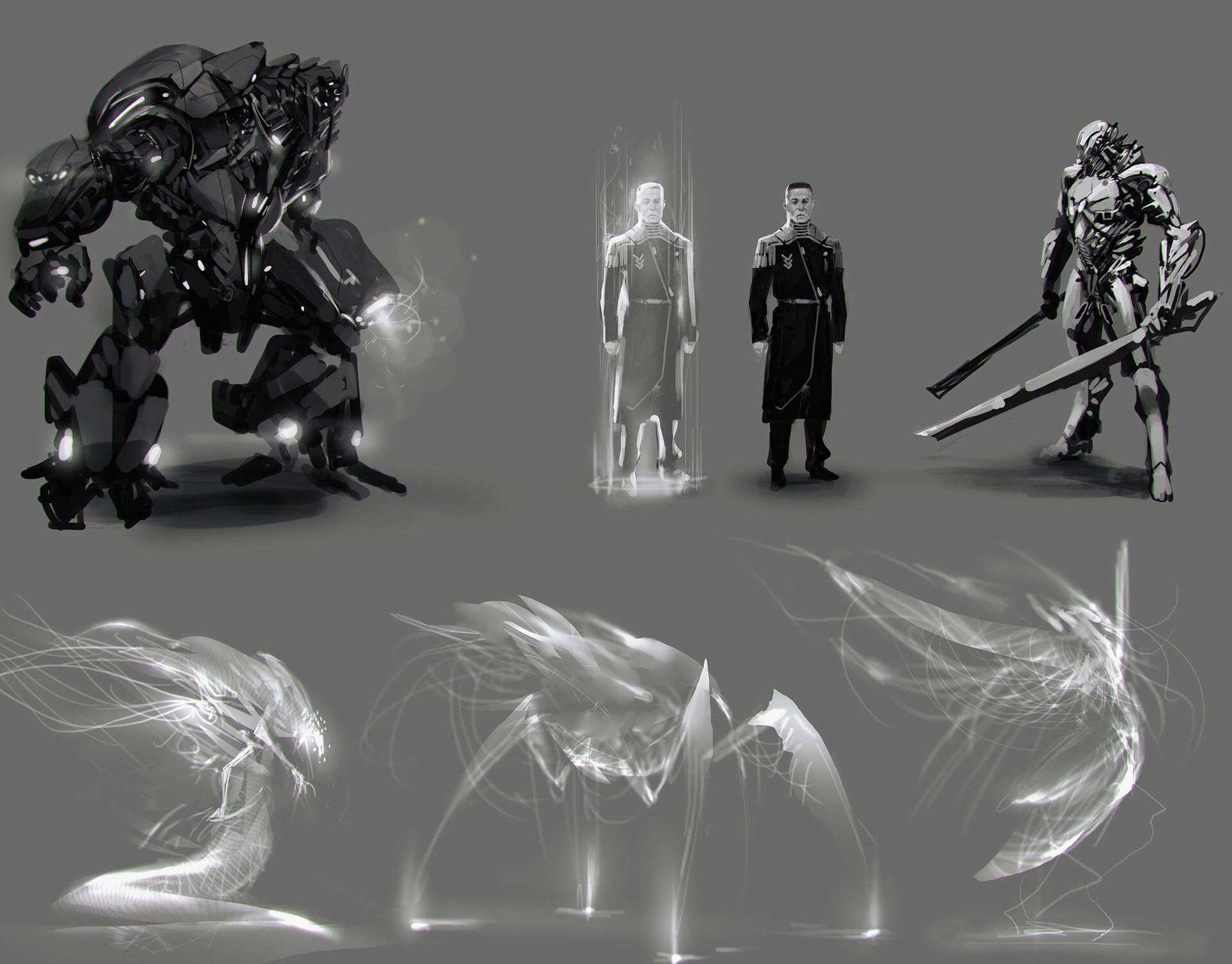 ArtStation - Bot designs for a video trailer