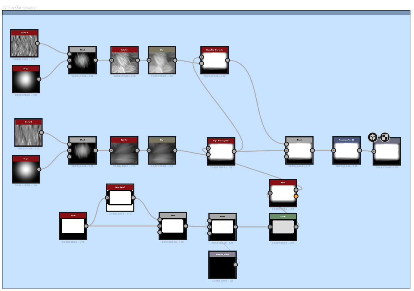 Lorenzo Ferrante - Stylized Wall Material - Substance Designer