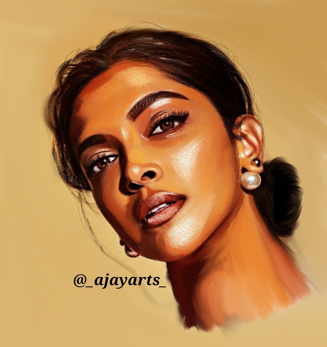 ArtStation - Digital Portrait of Deepika Padukone