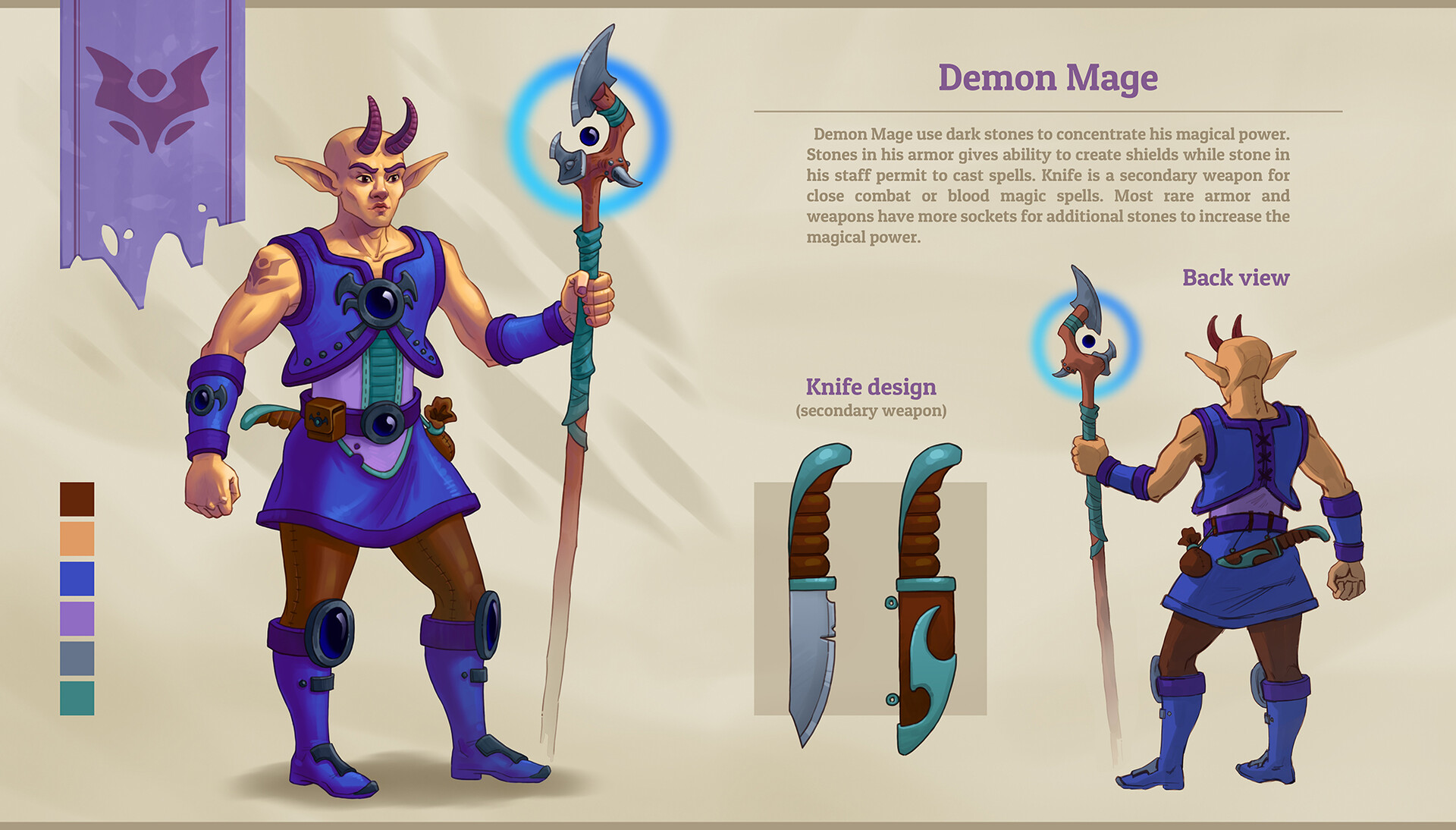 ArtStation - Demon Mage character design