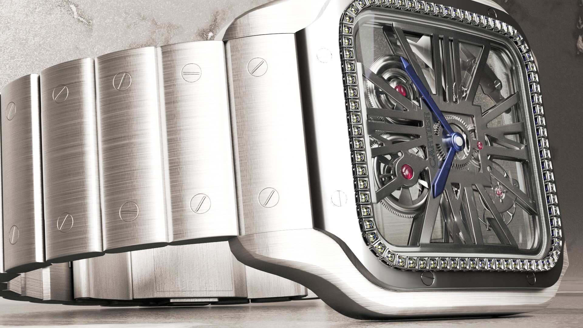 ArtStation - Cartier Skeleton Watch