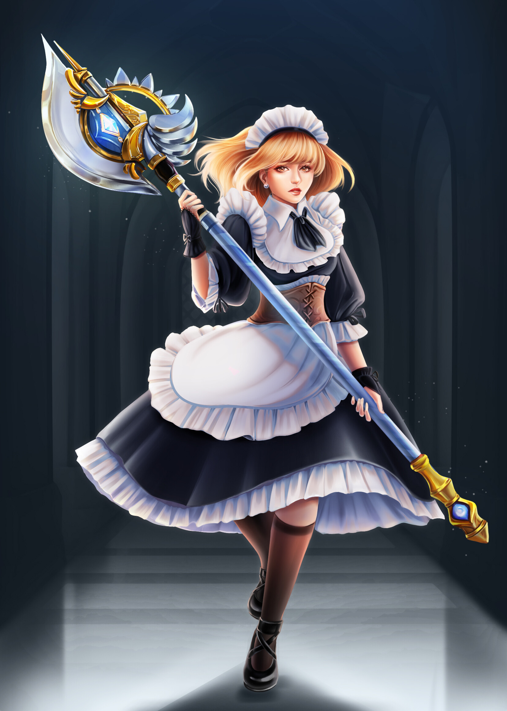 ArtStation - Castel guardian maid Aurora